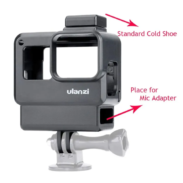 ULANZI V2 Vlog Housing Case for GoPro Hero 5 Hero 6 Hero 7 Action Camera with Mic Cold Shoe ...