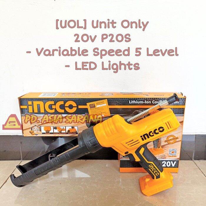 Cordless Caulking Gun INGCO CCGLI2001 Tembakan Sealant Silicone P20S ...
