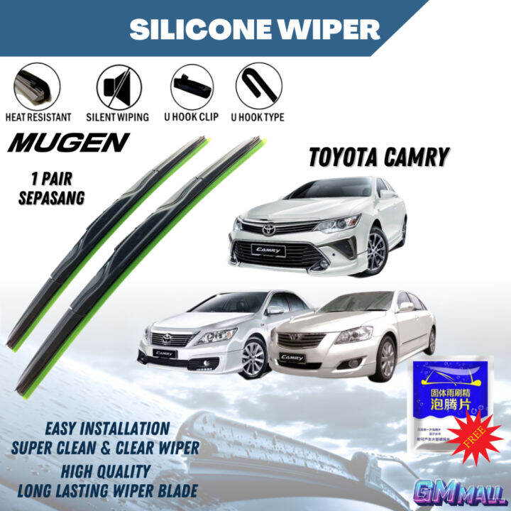 MUGEN SILICONE WIPER TOYOTA CAMRY (2002-2022) Premium Quality Silent ...