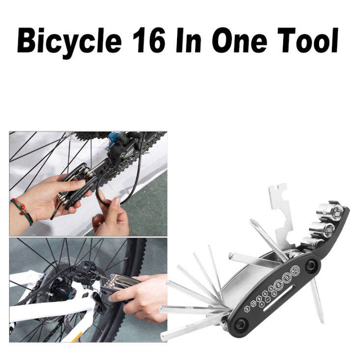 LONGGO Mini 16 in 1 Tools for MTB Bike Wrench Pocket Tools Repair Tool ...
