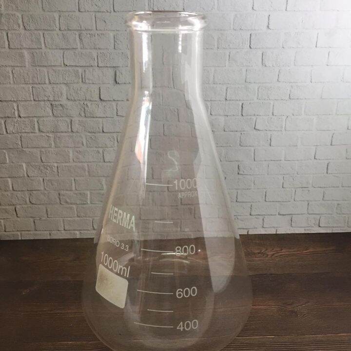 HERMA Elmeyer 1000ml l Erlenmeyer 1000 ml Kaca | Lazada Indonesia