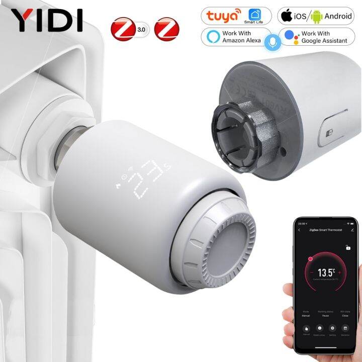 【XX】TRV ZigBee 3.0 Tuya Programmable Heating Radiator Actuator Smart Digital Thermostatic Valve ...