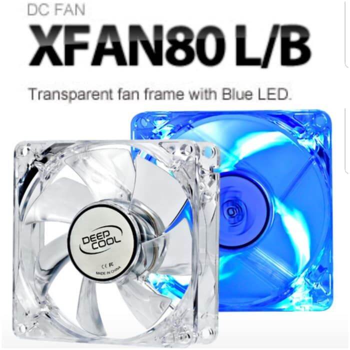 Deep Cool XFAN 80L/B Blue Fan Casing komputer gaming Deepcool 80mm 8cm ...