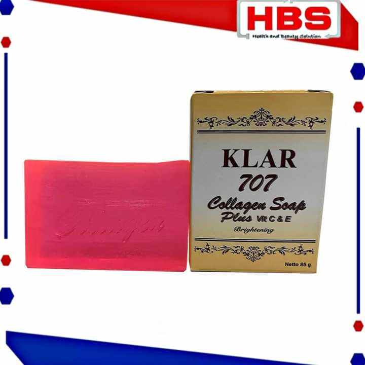 HBS Sabun Collagen KLAR 707 Collagen Soap Original Vit C & E BPOM Sabun ...