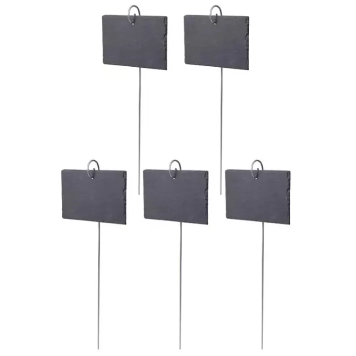 Slate Gardening Labels Rectangular Plant Tag Iron Hanging Display Sign ...