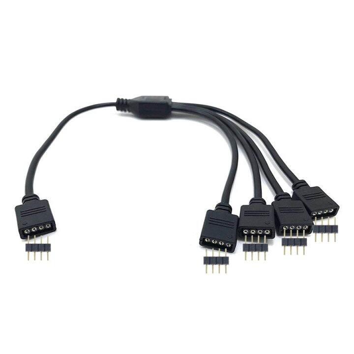 4 Pins RGB LED tape Connector 1 to 1 2 3 4 5 plug power Splitter Cable ...