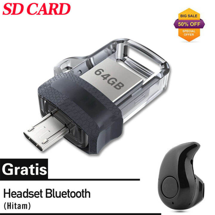 (Gratis S530 Bluetooth headset )flashdisk OTG 64GB USB 3.0 / 150Mbps ...