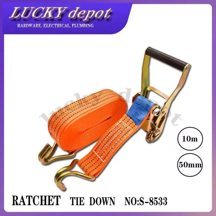 HEAVY DUTY RATCHET TIE DOWN LASHING BELT 10M(50MM)/3T No:S-8533 | Lazada PH