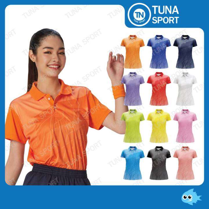 เสื้อคอปก SA303 เสื้อกีฬาหญิง SPORT DAY ผ้าไมโครพิมพ์ลาย ทรงสวย ใว่สบาย ...