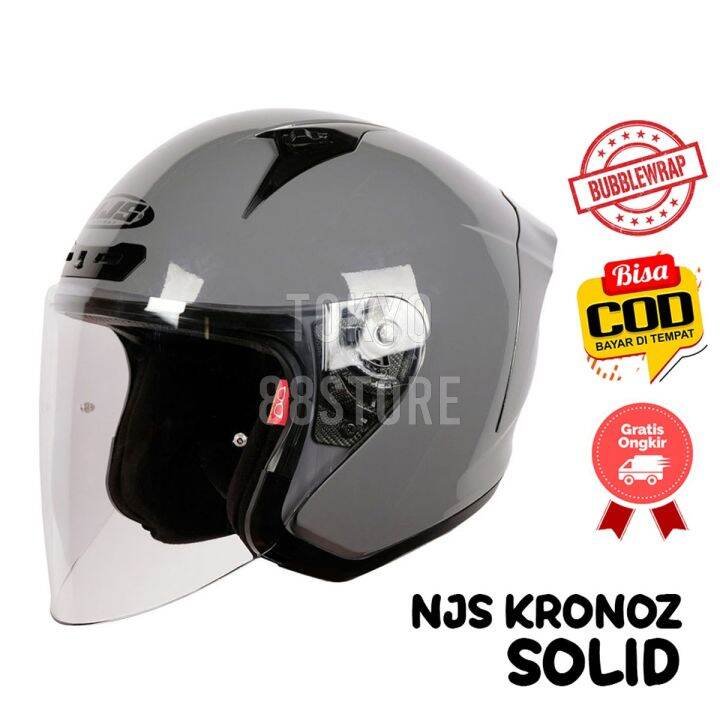 Helm NJS Kronoz Solid | Half Face | Lazada Indonesia