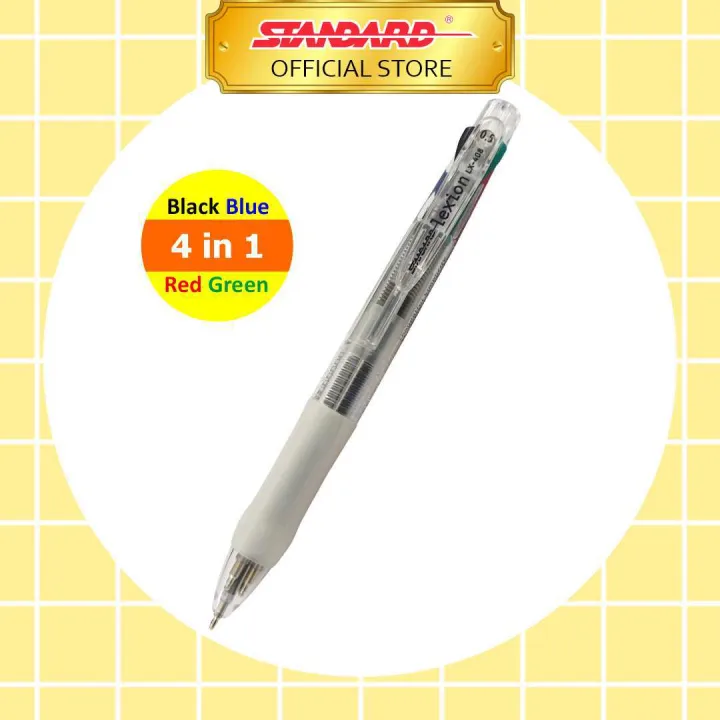 Standard Pen - Lexion 0.5 LX-408 (4 In 1) / Satuan (Pulpen, Pena, Ballpoint, Multi ink pen, Alat ...
