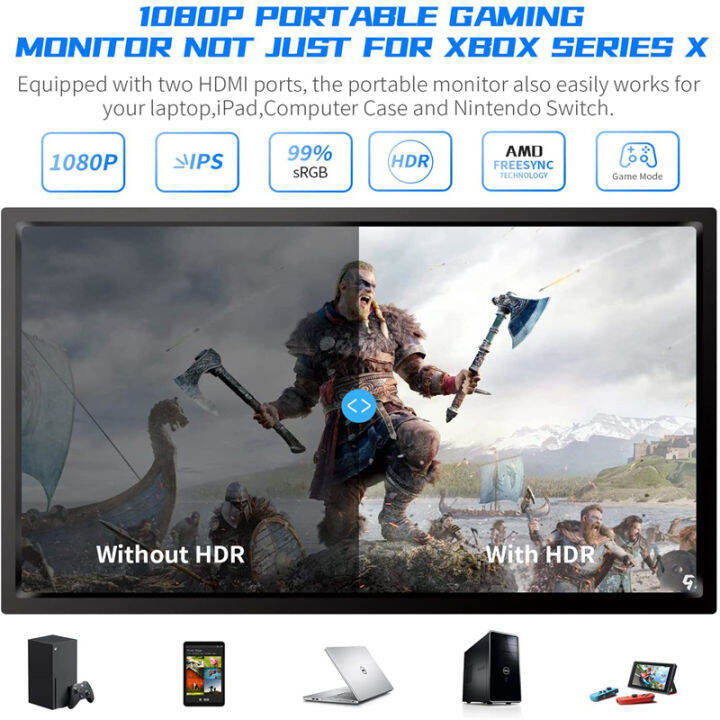 4K Ips HDR X Series X Portable Gaming Monitor จอแสดงผล12.5นิ้วพร้อม HDMI HDR สองโหมดเกม Freesync ...