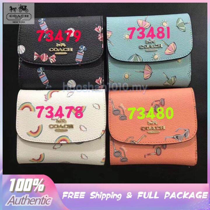 Coach 73479 73481 73478 73480สไตล์น่ารักเล็กๆน้อยๆกระเป๋าสตางค์ใบสั้น ...