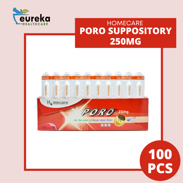 PORO SUPPOSITORY 250MG 10'S X 10ST | Lazada