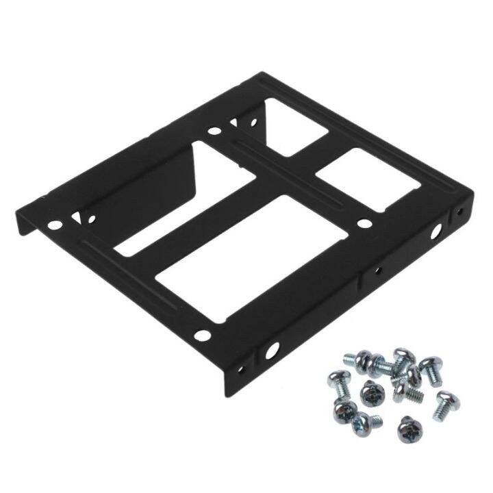 Black Metal Dual 2.5" to 3.5" Hard Drive Bay Mounting Bracket 2x2.5" to ...