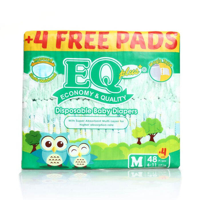 EQ Plus Jumbo Pack Medium 48's - Tape Baby Diapers | Lazada PH