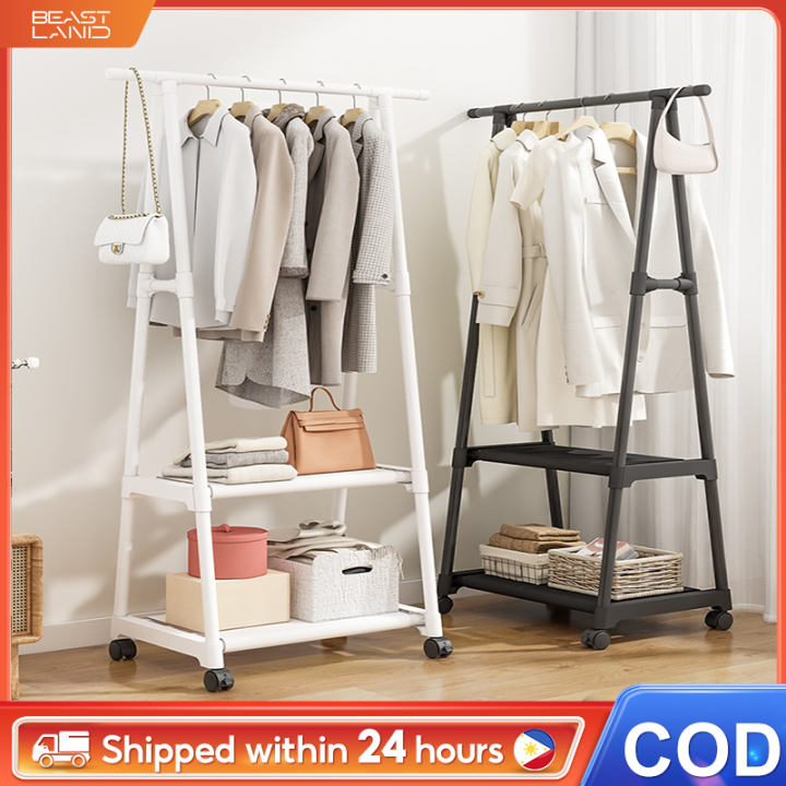 Triangle Clothes Rack Bedroom Multi-function Clothes Hanger Removable ...