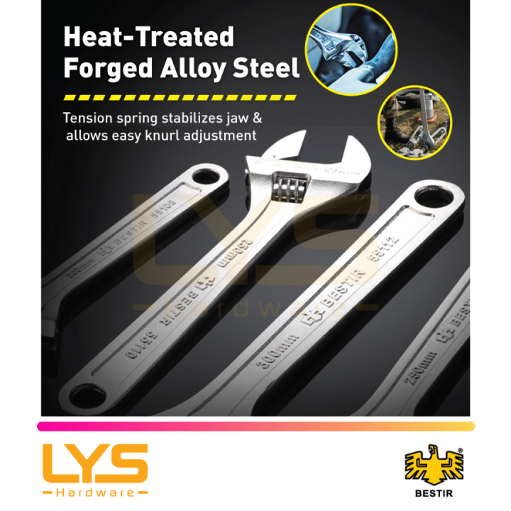 [LYShardware][BESTIR] Adjustable Wrench [6 / 8 / 10 / 12 Inch][55106 ...