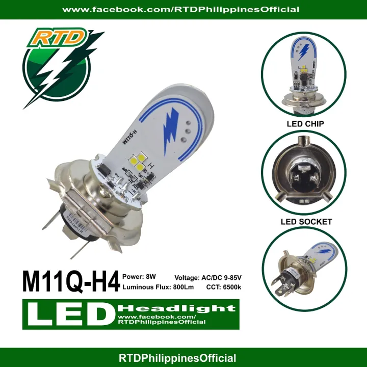 Original RTD Rayton LED Headlight M11Q-H4 (LEH4M11QDC) | RTD ...