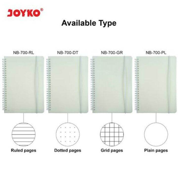 NOTEBOOK SPIRAL JOYKO NB-700 | BUKU CATATAN SPIRAL SAMPUL BENING A5 ISI ...