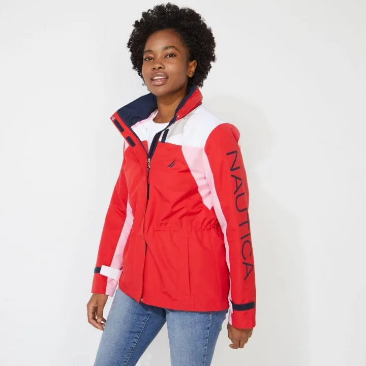 Nautica Tri Color Block JClass Jacket - Bright Red | Lazada PH