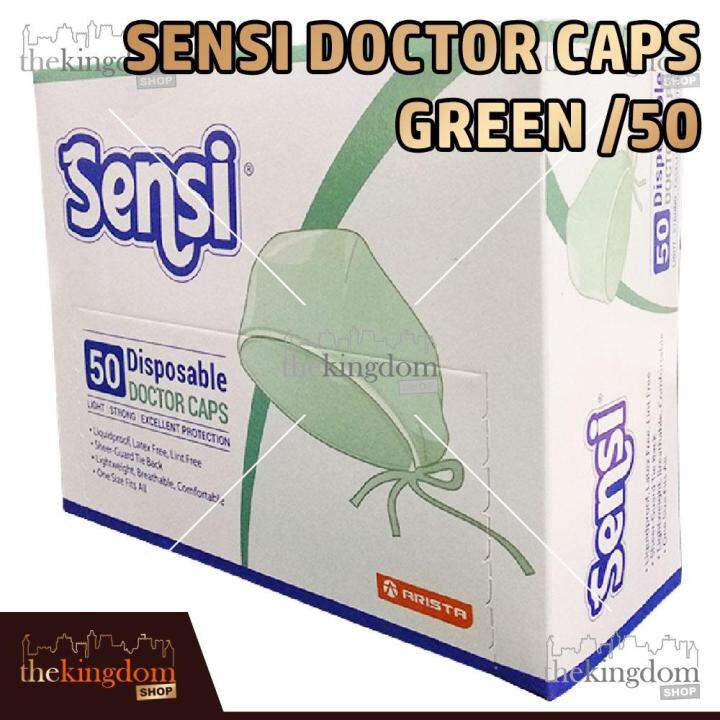 Sensi Doctor Caps Nurse Cap /50 Green Penutup Kepala Dokter | Lazada ...