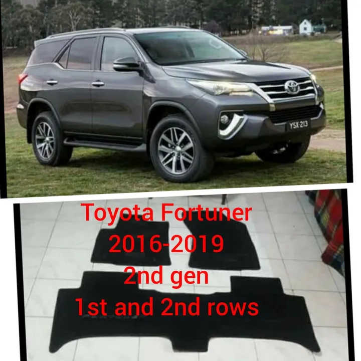 Toyota Fortuner 2016-2022 nomad rubber car mat 1st and 2nd rows with ...