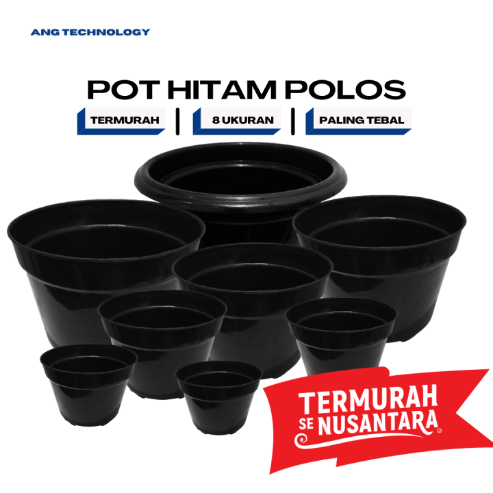 Pot Bunga ANG Hitam 20 cm 15 cm 17 cm 25 cm Termurah se-Indonesia ...