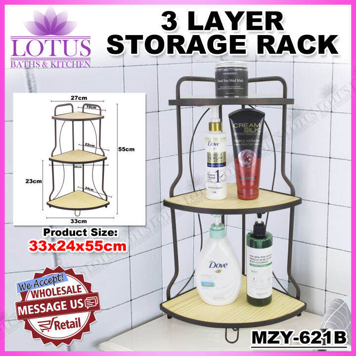 Lotus Baths MZY-621B Nordic Corner Kitchen Multi-function Condiment ...