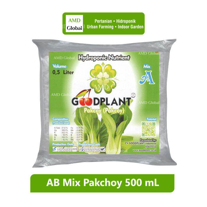 AB Mix Pakchoy Goodplant Nutrisi Hidroponik Pakcoy 500 mL | Lazada ...