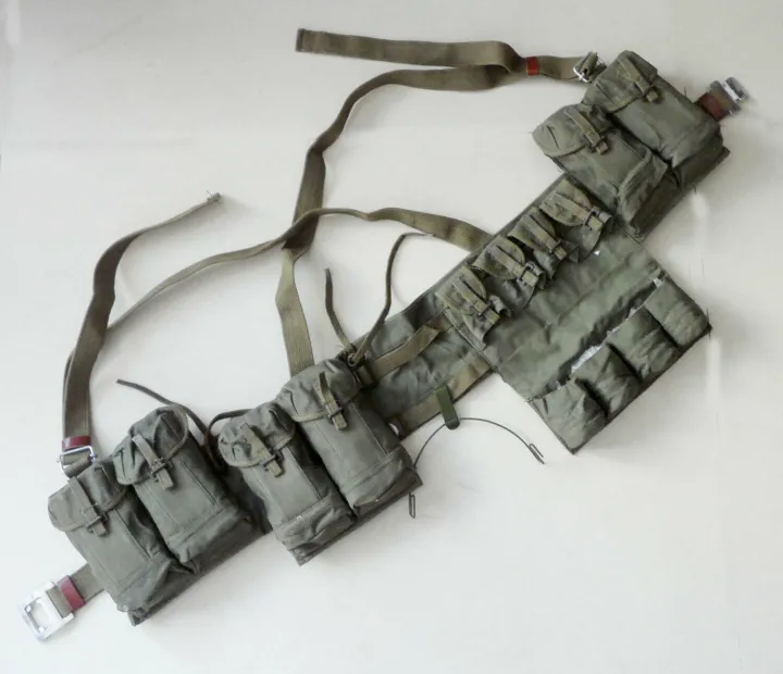 . Chinese Army Military Type 63 Chest Rig Pouches Grenade Pouch Canteen ...