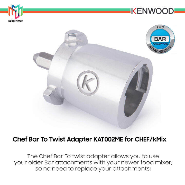 Kenwood Attachment Chef Bar To Twist Adapter KAT002ME Mixer Attachment ...