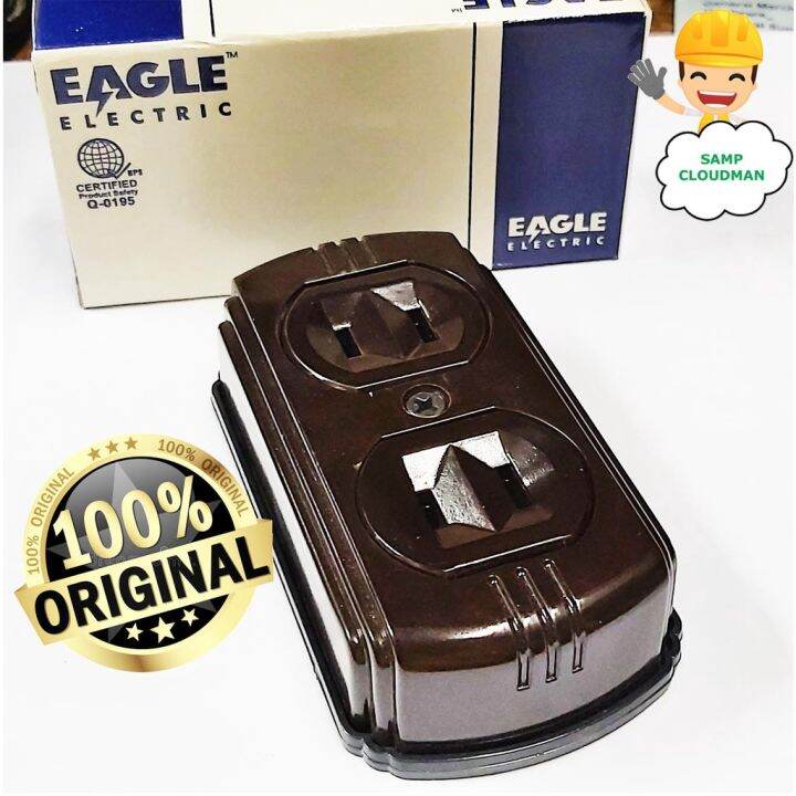 Eagle Heavy Duty Surface Mount Duplex 2 Gang #79 Outlet Brown 15A 250V ...