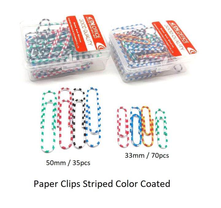 Dingli DL Office paper Clips Striped Color Coated | Lazada PH