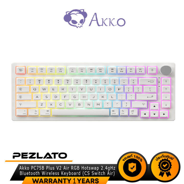 Akko PC75B Plus V2 Air RGB Hotswap 2.4gHz Bluetooth Wireless Keyboard ...