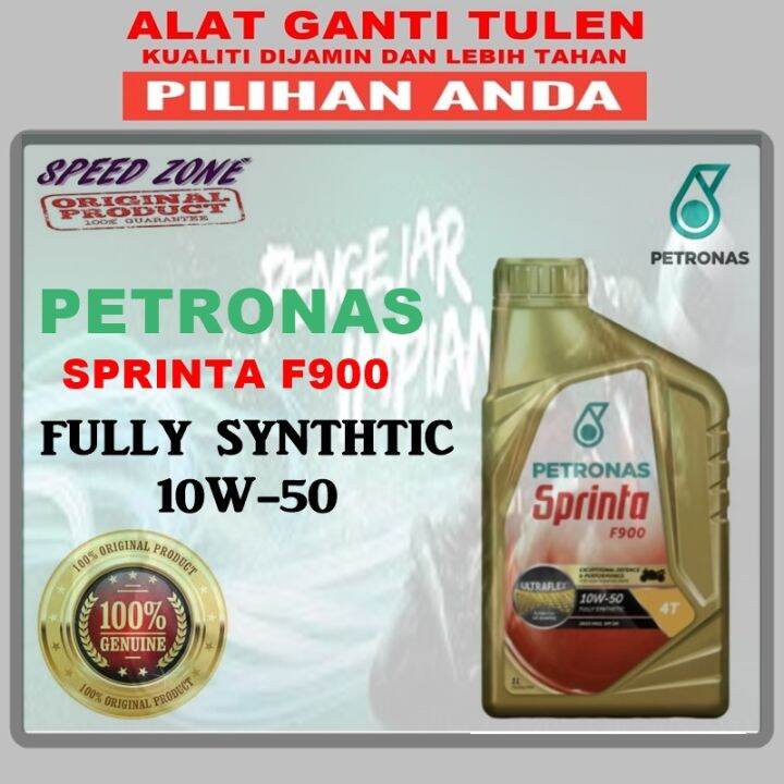 PETRONAS SPRINTA F900 10W-50 FULLY SYNTHETIC 4T/ High Performance Motor ...