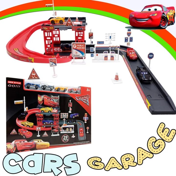 BIG SIZE Lightning Mcqueen Cars Parking Garage Car toy set playset Toys ...