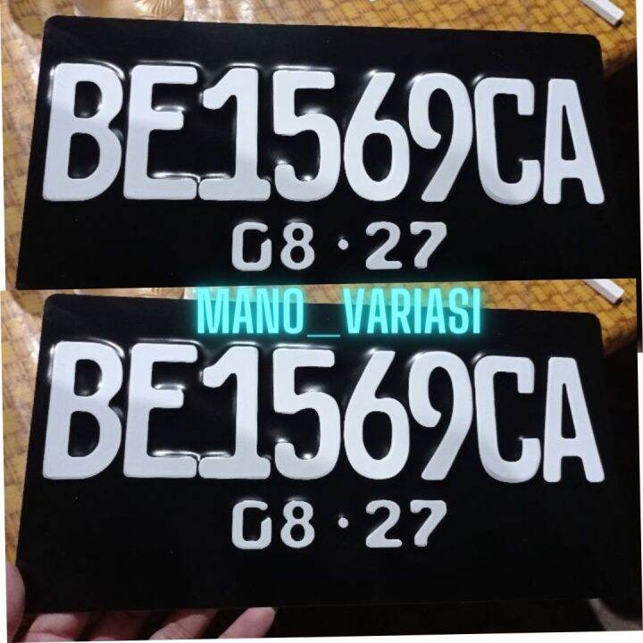 Plat Nomor Mobil Model Kecil JDM Varian Warna Hitam dan Putih dengan ...