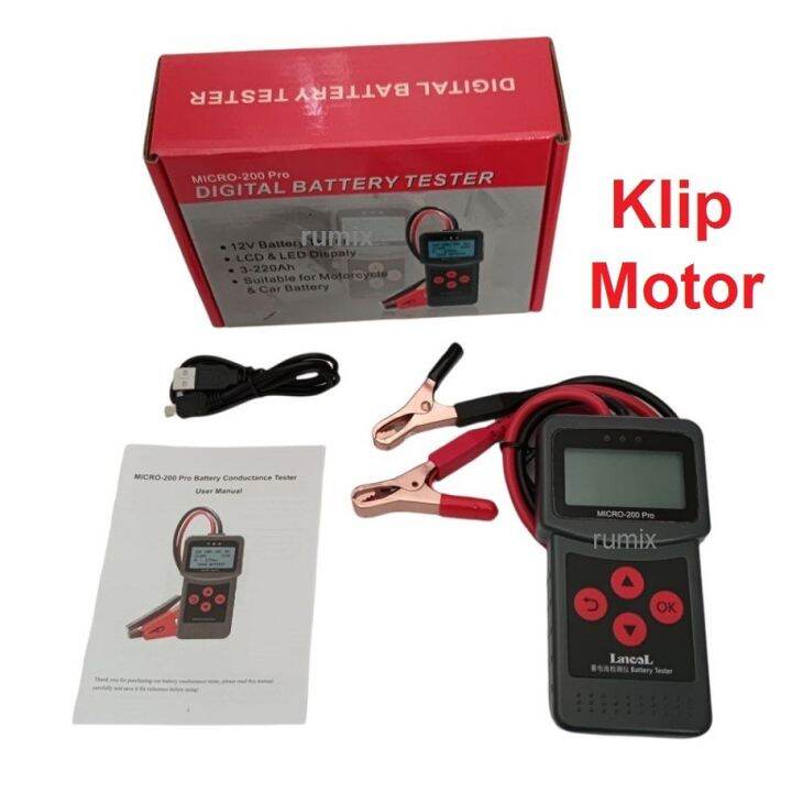 Alat Test Aki Digital Battery Tester Lancol Micro-200 Pro Motor Mobil ...