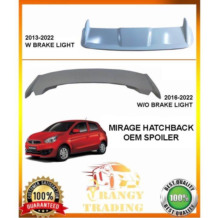 ♠♝ Mitsubishi Mirage Hatchback 2013 to 2023 OEM Spoiler with Brake ...