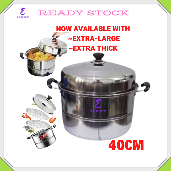 STAINLESS STEEL 2-IN-1 DOUBLE HANDLE MULTI LAYER COKING POT WITH ...