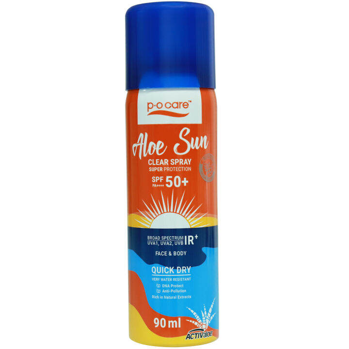 PO Care Aloe Advance Moisturizing Mineral Sunscreen Spray SPF50+ PA ...