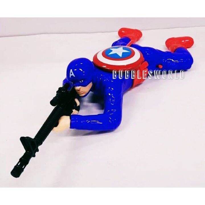 Army Crawling Hero Toy Captain AmericaHulkSpidermanSupermanBatman with ...