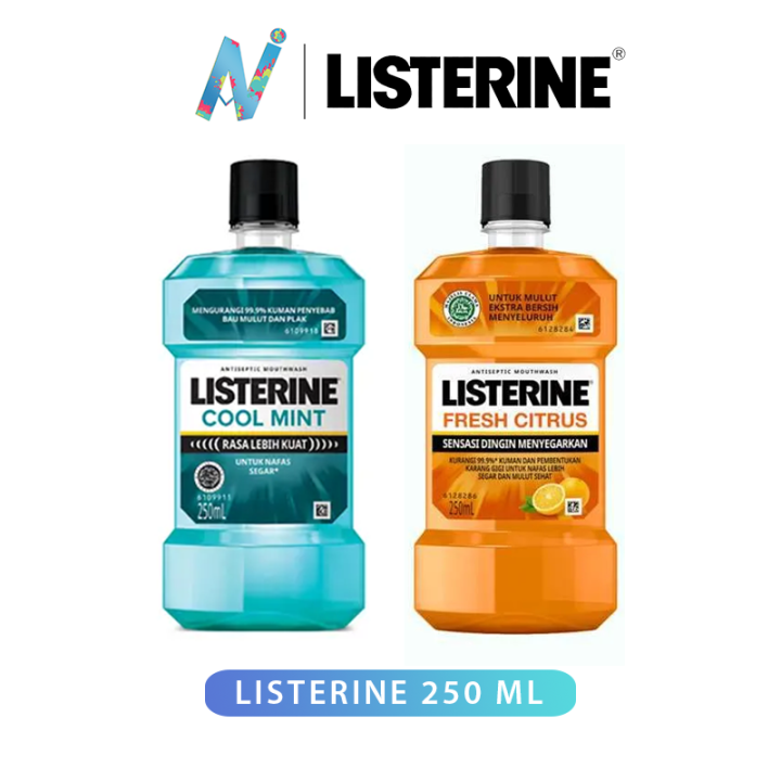 All In Fun Obat Kumur Penyegar Mulut 250 ML Listerine Antiseptic ...