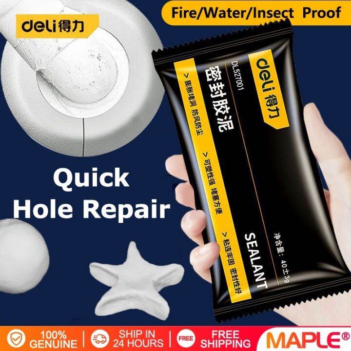 DELI Original Sealant Cement Clay Mud 40g Wall Holes Fireproof | Lazada PH