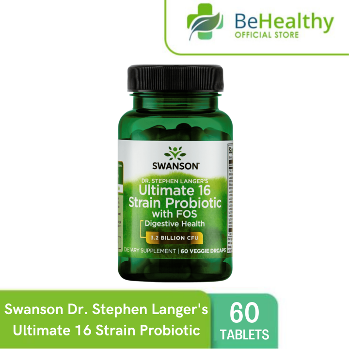 Swanson Dr. Stephen Langer's Ultimate 16 Strain Probiotic with FOS 60 ...