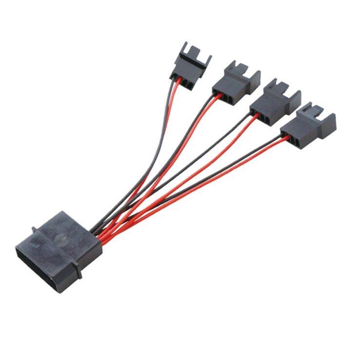 4Pin Molex to Fan Power Splitter Cable 4-Pin IDE to 1/2/3/4 4Pin Fan ...