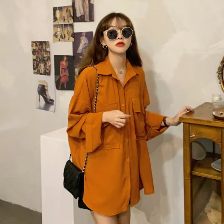 Zuoan เสื้อแขนยาวทรงหลวมสไตล์เกาหลีสําหรับผู้หญิง | Lazada.co.th