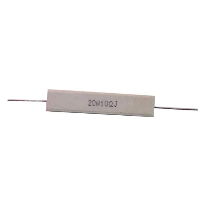 LazaraHome 10 Pcs Ceramic Cement Power Resistor 20W Watts 10 Ohm High ...