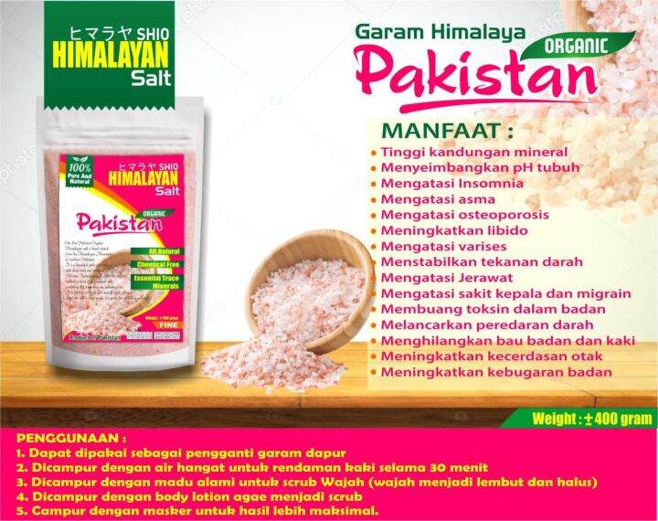 GARAM GUNUNG PINK GHARAM HIMALAYA HIMALAYAN / PAKISTA +- 500 GR GARAM ...